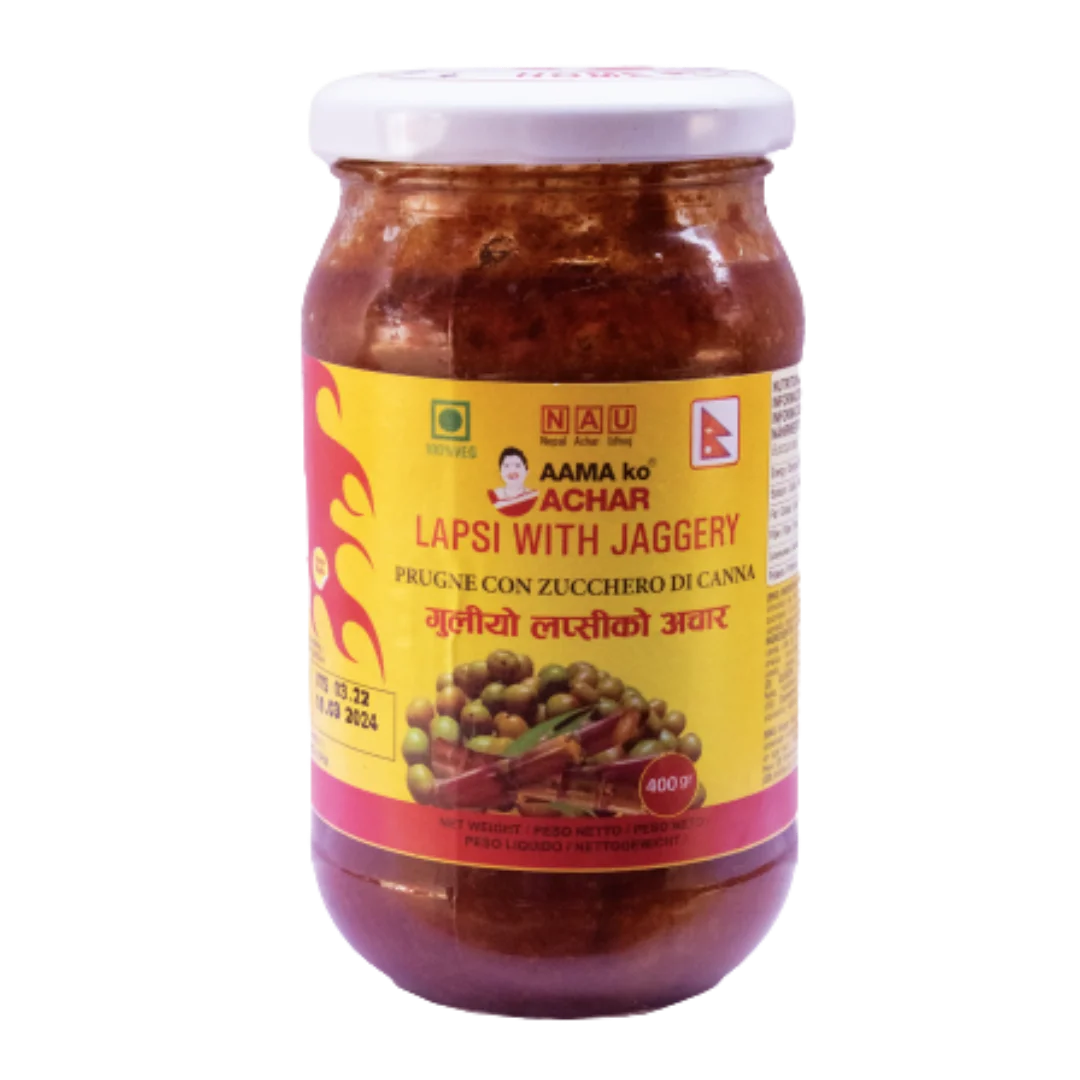 Aamako achar Lapsi with Jaggery - onlinenepalidokan